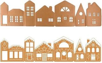 Generic Village de No&euml;l, &eacute;clairage de soir&eacute;e Romantique, mat&eacute;riau en Papier, Maison en d&eacute;pices, d&eacute;coration Lumineuse de Village, Design &eacute;cologique, pour Salon