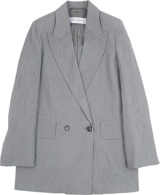Max Mara Femme, Vestes, Gris, Taille: 38 FR Blazer oversize en drap de laine
