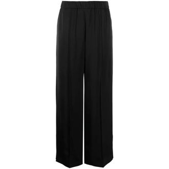 Jil Sander High-Waist Wide-Leg Hose - - Trousers - Damen - Schwarzk - 2XS