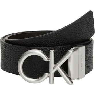 Calvin Klein Logo Plaque Reversible Dress Belt - - Accessories - Herren - Schwarzk - 115 CM