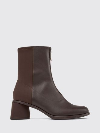 Camper Bottines Kiara en cuir lisse avec talon moyen et zip lat&eacute;ral