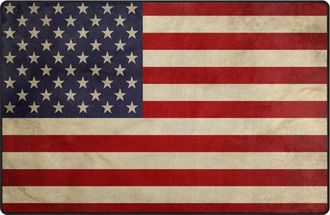 Mnsruu US7 Teppich, USA-Flagge, rutschfeste Fußmatte für Kinderzimmer, Wohnzimmer, Schlafzimmer, Textil, multi, 50 x 80 cm(1.7 x 2.6 ft)
