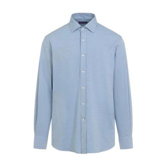 Ralph Lauren Chemise &agrave; manches longues Aston - Homme - Chemises - Bleu - Taille: 2XL