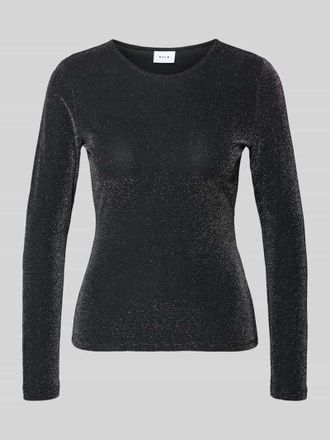 Vila Langarmshirt mit schimmernder Optik