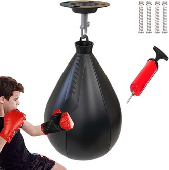 Generico Boxsack, birnenf&ouml;rmiger Trainingsball - tragbarer Drehball f&uuml;r Fitnessstudio, wiederverwendbarer Boxball f&uuml;r M&auml;nner und Frauen