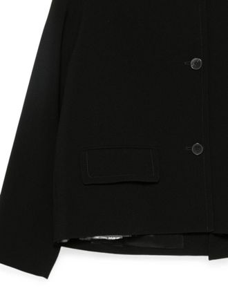 Alberto Biani Cropped Wool-Blend Jacket - Black