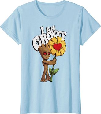 MARVEL Guardians I AM GROOT Daisy Flower Valentinstag T-Shirt T-Shirt