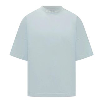 Palm Angels Homme, Tops, Bleu, Taille: XS Classic Logo Over Tee