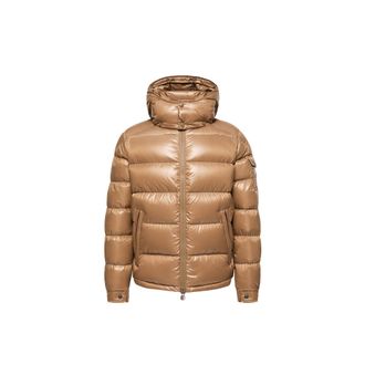 Moncler Moncler Doudoune Courte &Agrave; Capuche Maya, Homme, Beige, Taille: 0