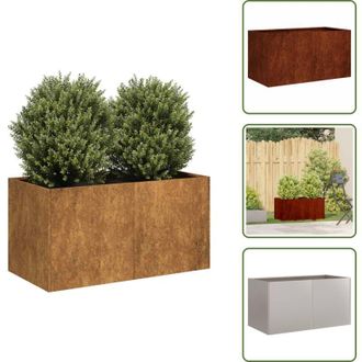 vidaXL Vidaxl - Jardini&egrave;re rouill&eacute; 80x40x40 cm acier inoxydable - Jardini&egrave;re - Jardini&egrave;res - Pot De Fleurs - Support De Jardini&egrave;re