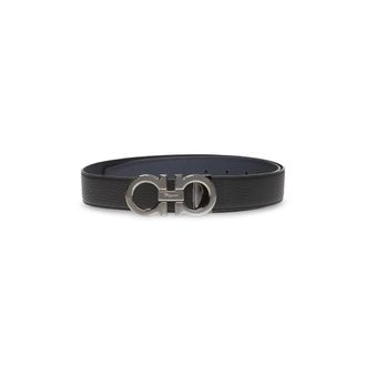 Ferragamo Homme, Accessoires, Noir, Taille: 100 CM Gancini Reversible Leather Belt