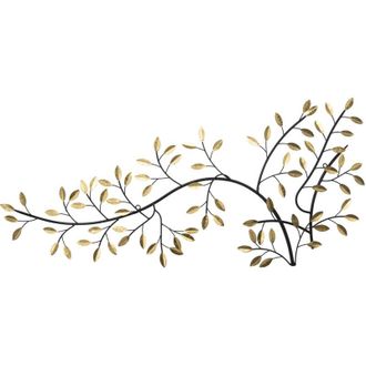Art for the Home Luxus Metal Art Wanddeko Gold Branch 108x49cm