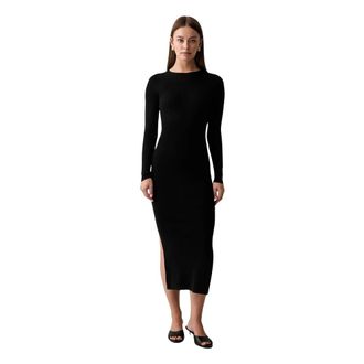 A|X Armani Exchange Rippstrick-Midikleid - - Dresses - Damen - Schwarzk - S