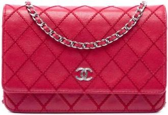 Chanel Portefeuille-sac bandouli&egrave;re Pre-owned - Femme - Pre-owned - Rouge - Taille: ONE Size
