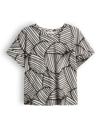 OPUS Print-Shirt Soprinti aus weichem Jersey mit floralem Print Der Aufschlag am &Auml;rmel sorgt f&uuml;r eine entspannte Note