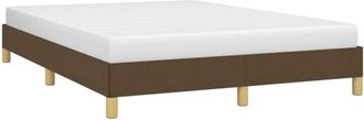 vidaXL Cadre de lit sans matelas marron fonc&eacute; 160x200 cm tissu Vidaxl