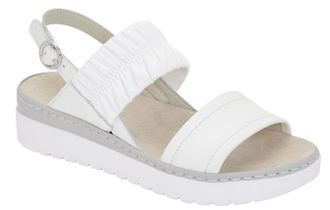 Scholl Damen Viareggio Elastic Sandale, weiß, 40 EU