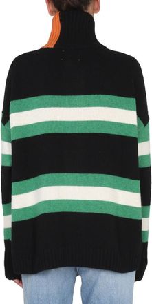 RIGHT FOR Turtleneck Button-Closure Cardigan - Multicolor