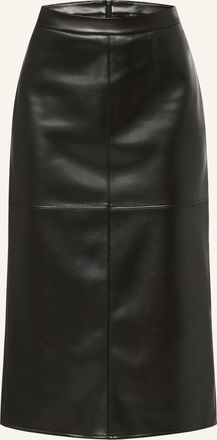 Max Mara Rock Amaca In Lederoptik schwarz