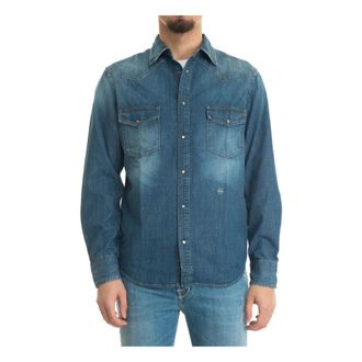 Jacob Cohen Slim Fit Denim Hemd mit Druckkn&ouml;pfen - - Shirts - Herren - Blau - 2XL