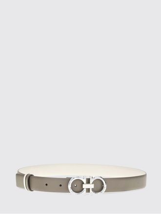Ferragamo Ceinture r&eacute;versible en cuir de veau avec boucle Gancini en m&eacute;tal