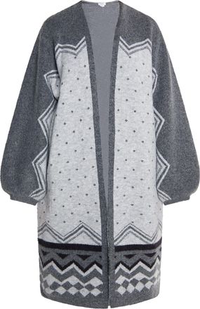 Usha Strickjacke Damen Grau Mehrfarbig