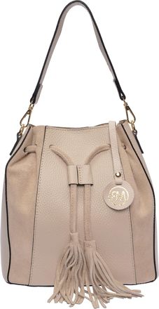 Roberta M Beige Rindsledertasche
