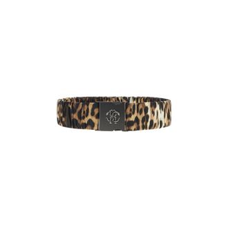 Roberto Cavalli G&uuml;rtel mit Leopardenmuster und RC-Monogramm-Schnalle - - Accessories - Damen - Braun - XS