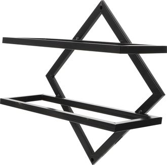 Aboofan Wandmontiertes Weinregal aus Eisen Weinhalter zum Aufh&auml;ngen Robustes Pr&auml;sentationsregal f&uuml;r Zuhause Bar und Party