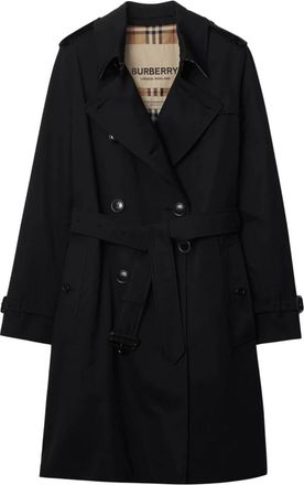Burberry Femme, Manteaux, Noir, Taille: 40 FR Kensington Trench Coat