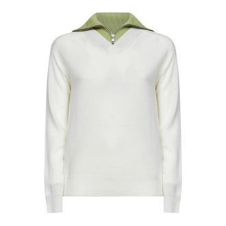 Maison Margiela Femme, Pulls, Blanc, Taille: 42 FR V-neck Tricots