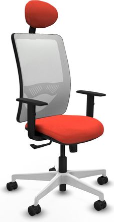 Piqueras y Crespo B&uuml;rostuhl mit Rollen Zulema mit 1D-Armen, h&ouml;henverstellbarer Lendenwirbelst&uuml;tze und festem Kopfteil, ausgestattet mit Sincro 3-Positionen und Schneide