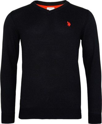U.S.Polo Association Strickpullover Pullover V-Neck Feinstrick (1-tlg)