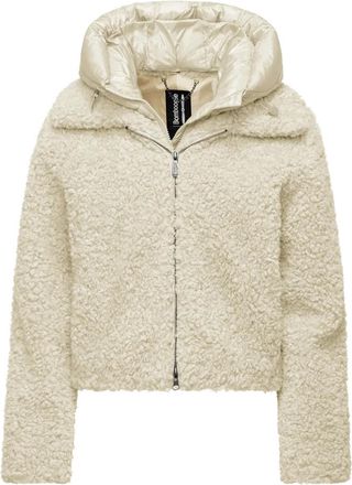 Bomboogie Femme, Vestes, Beige, Taille: 44 FR Manteau Court Bimati&egrave;re &agrave; Capuche Amovible