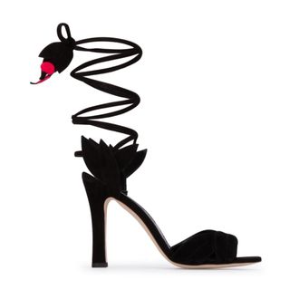 Manolo Blahnik Femme, Chaussures, Noir, Taille: 39 EU Ossie 105 Wrap Sandales