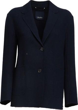Max Mara Femme, Vestes, Bleu, Taille: 42 FR Giacca monopetto