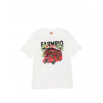 Farm Rio London Bus T-Shirt - - Tops - Damen - Wei&szlig; - M
