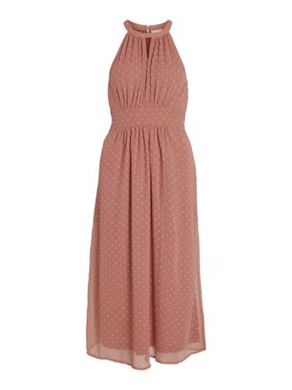 Vila Damen Viedee S/L Halterneck Midi Dress/Dc/Ka Abendkleid 14095620,Brick Dust,36