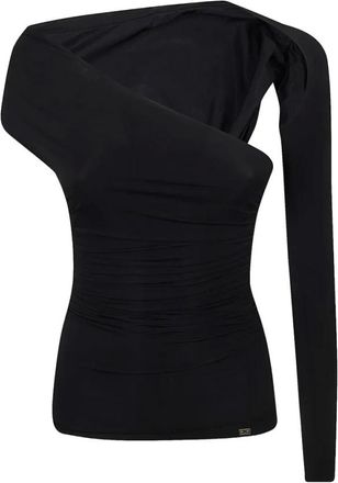 Elisabetta Franchi Femme, Tops, Noir, Taille: 40 FR Top en jersey