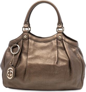 Gucci Shopper - Medium Metallic Calfskin Sukey Tote - Gr. unisize - in Braun - f&uuml;r Damen