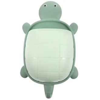 Amosfun Badezimmer Zahnb&uuml;rstenhalter Cartoon Schildkr&ouml;te Schlagfreier B&uuml;rstenhalter Robuster Zahnb&uuml;rstenhalter Badezimmerregal Multifunktionsregal Wandhalteru
