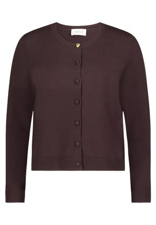 Cartoon Damen Feinstrickjacke mit Rundhalsausschnitt 44, Braun