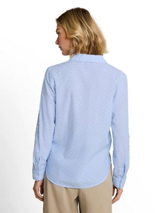 Tom Tailor Klassische Bluse Sommerbluse im Streifen-Look/mit Turn-Up-&Auml;rmeln
