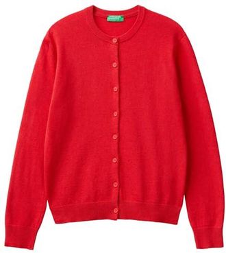 Benetton Maille coréenne M/L 1035d5012 Cardigan, Rouge, X-Large Femme