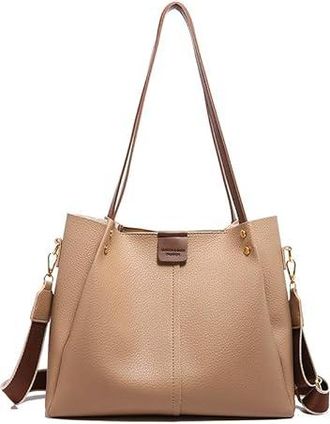 Generic Sac fourre-tout tendance en cuir v&eacute;g&eacute;talien pour femme, sac &agrave; bandouli&egrave;re ultra doux, sac &agrave; main, sac &agrave; main de voyage dautomne, Noir, 31*10*27 cm / 1