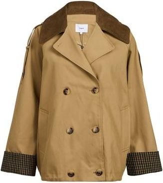 Suncoo Manteau droit col tailleur en coton