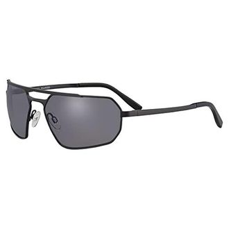 Serengeti Eyewear Hinkley Lunettes de Soleil, Noir Mat, M/L Mixte