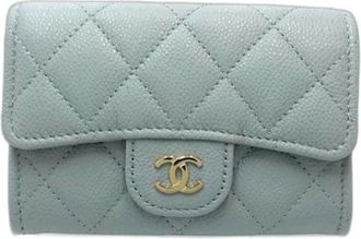 Chanel Porte-monnaie vintage doccasion - Femme - Pre-owned - Vert - Taille: ONE Size