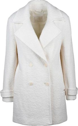 Guess Femme, Manteaux, Blanc, Taille: 40 FR Manteau Double-Boutonnage