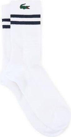 Lacoste Chaussettes mi-hautes bord ray&eacute; en coton m&eacute;lang&eacute;